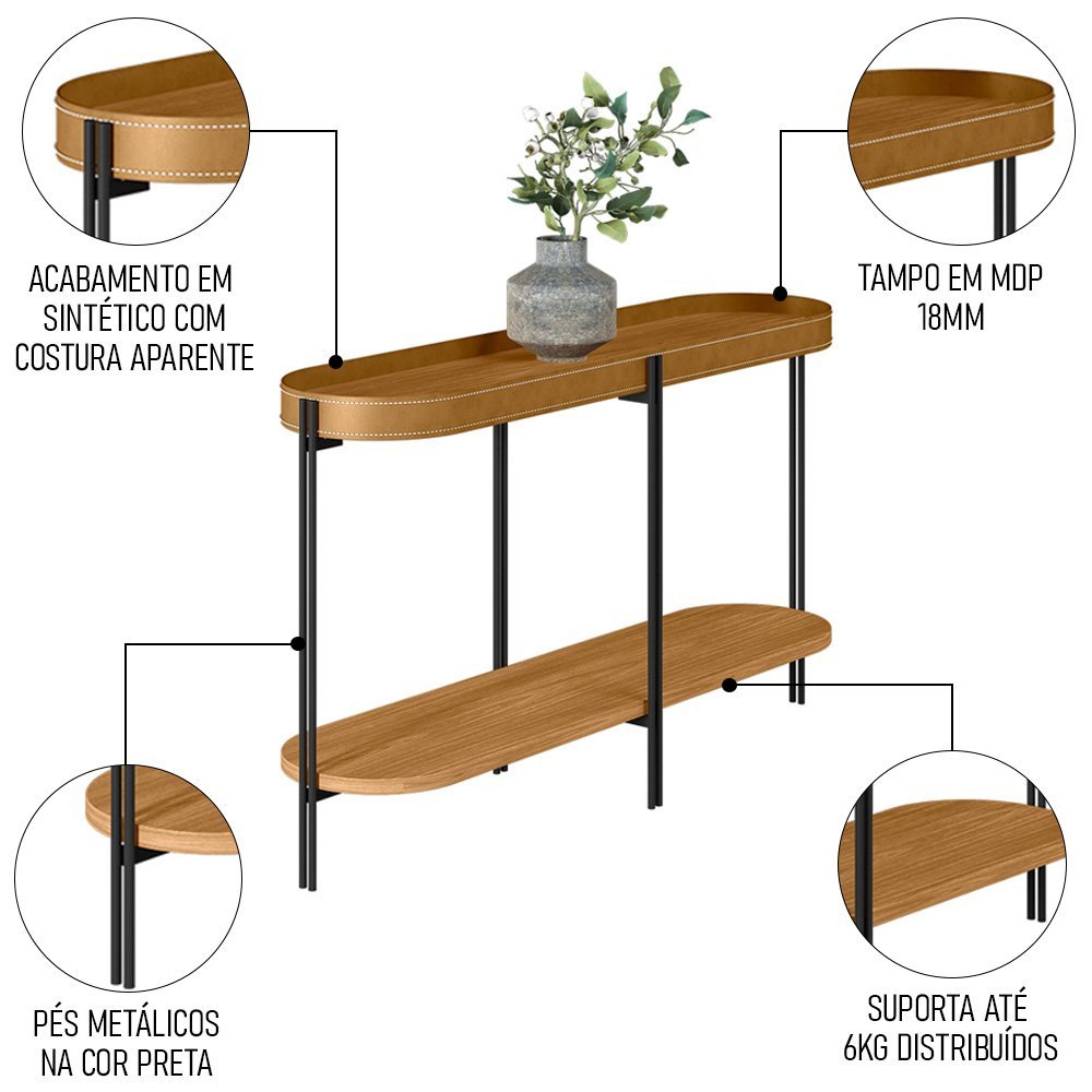 Aparador Para Sala Industrial Com Prateleira Ville L06 Nature - Mpozenato | MadeiraMadeira