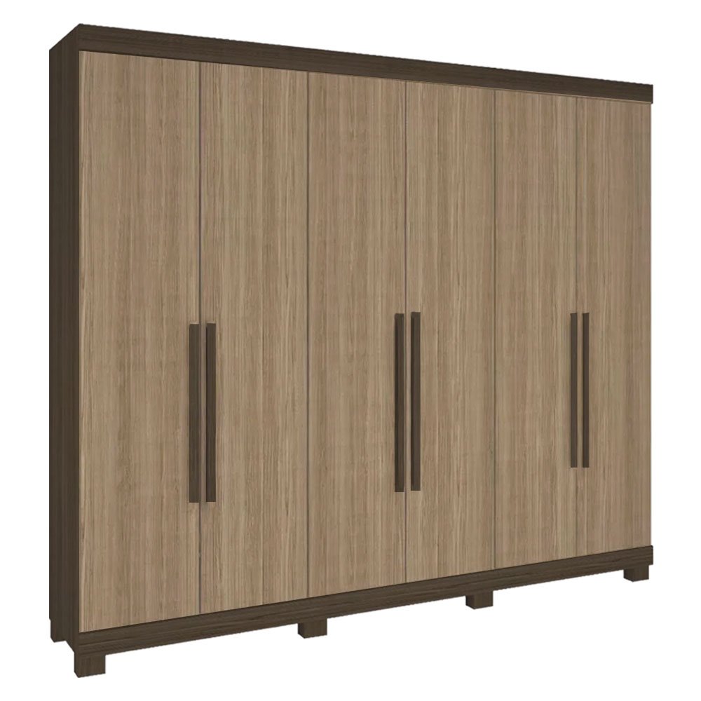 Guarda Roupa Guarapari Plus com 6 Portas e 7 Gavetas Móveis Rimo Tauari ...