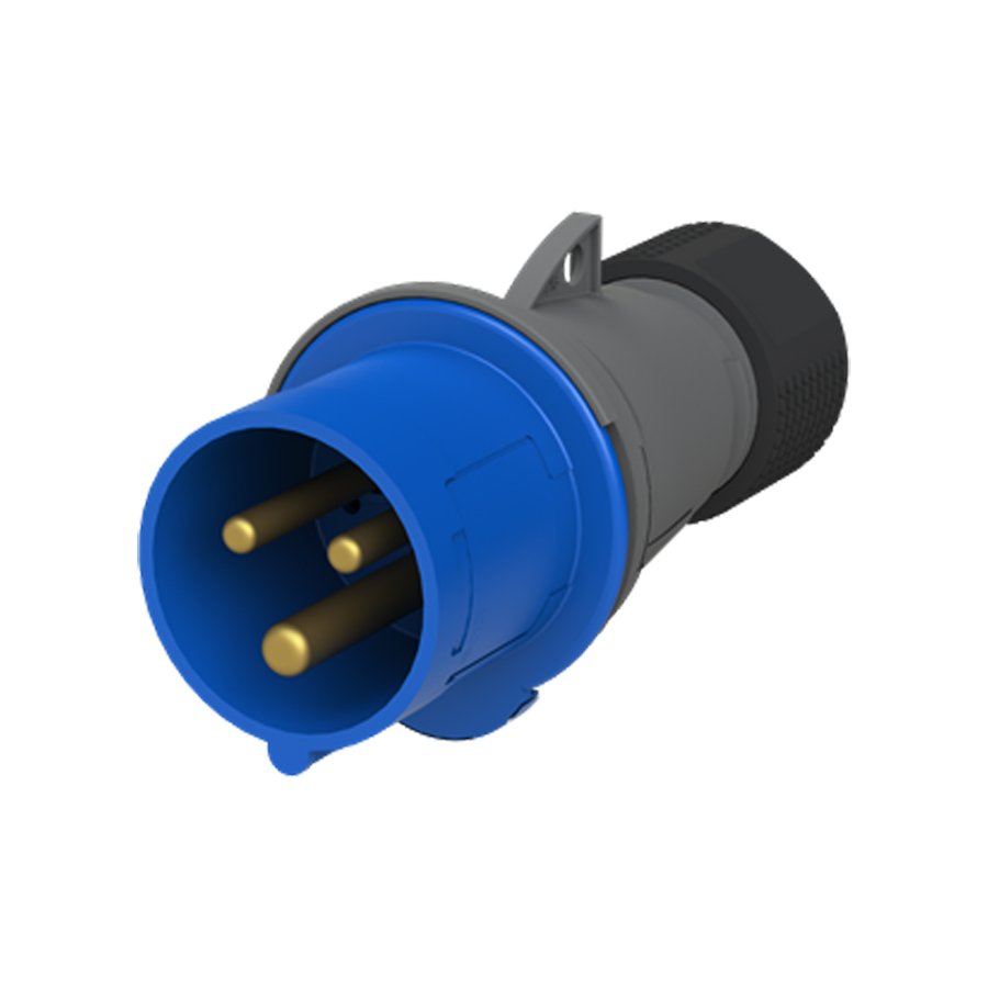 Plug Industrial Macho 2P+T 16A 200/250V 6H Azul 216EP6 Abb | MadeiraMadeira