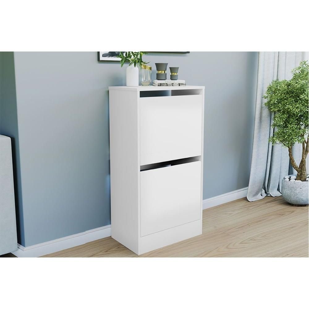 Armário Sapateira Solteiro Mb 1101 C/ 2 Portas Branco - Movelbento ...