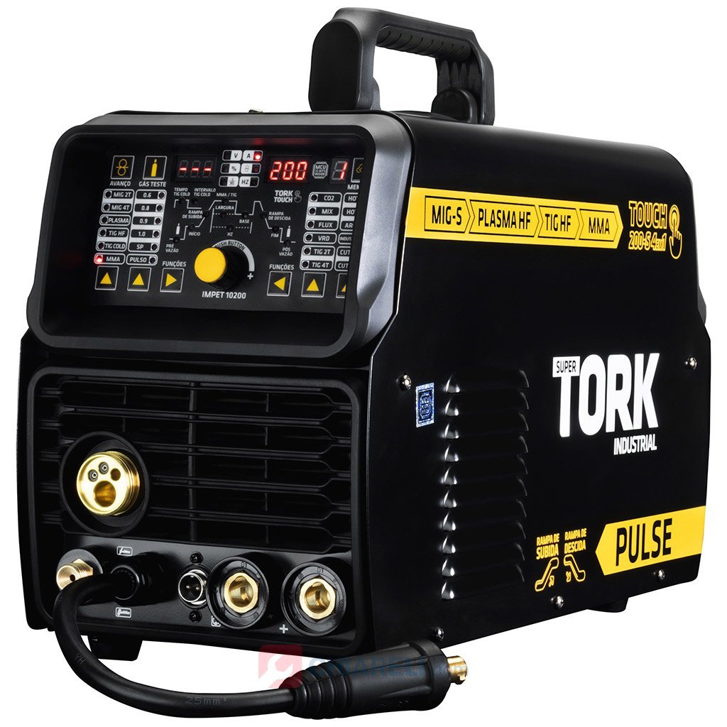 Inversora Solda SUPER TORK IMPET-10200-220V 4x1 Touch 250v Corte Plasma ...