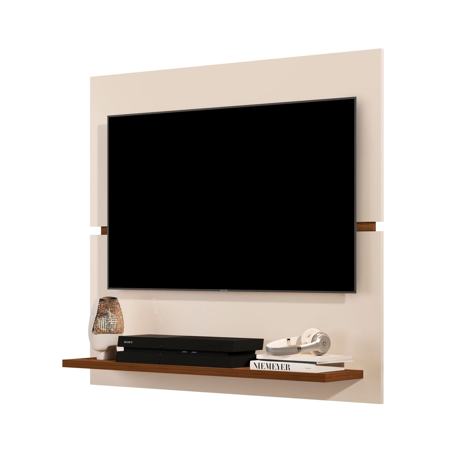 Painel Tokio para TV até 32 Polegadas Off White Freijó | MadeiraMadeira