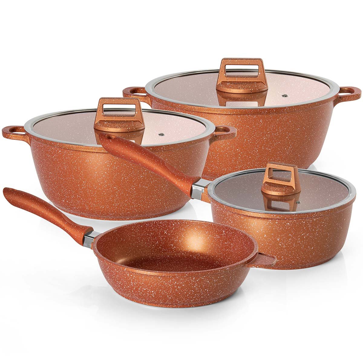 Jogo de Panelas 4 Peças Laranja Graniflon Moda do Chef | MadeiraMadeira