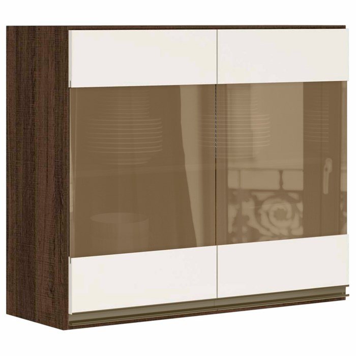 Armario Aereo 2 Portas 80CM Em MDF Vidro Reflecta Kali Premium 12211x7 ...