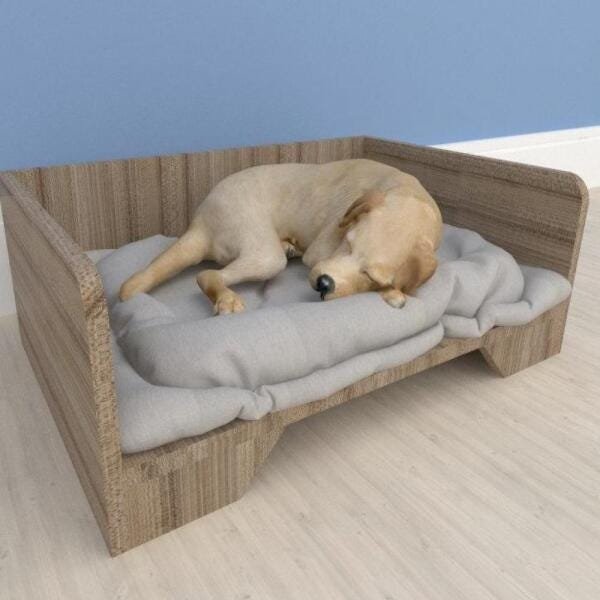 casinha de cachorro medio grande mdf Amadeirado escuro | MadeiraMadeira