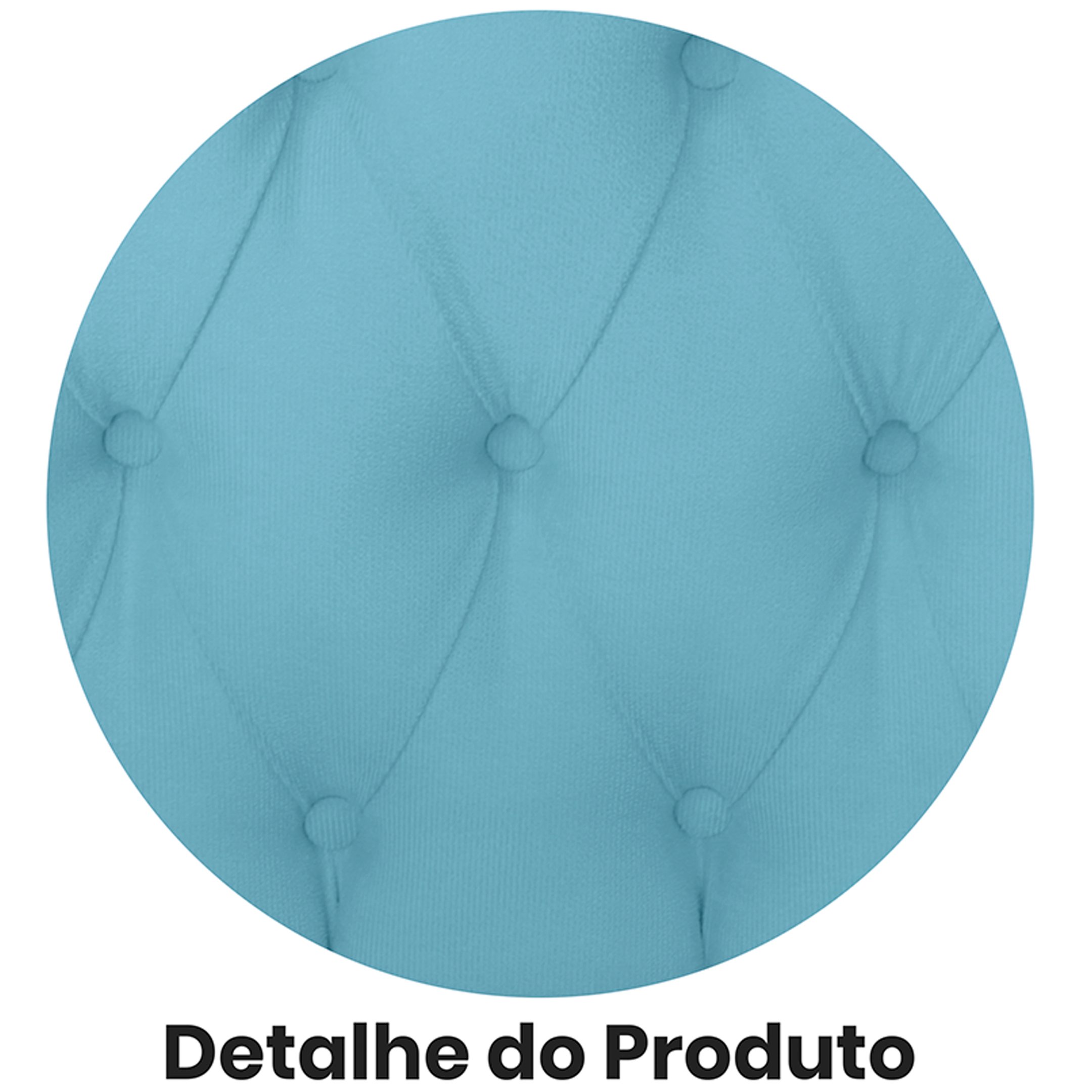 Poltrona Decorativa Classica Capitone Pés Madeira Suede Turquesa ...