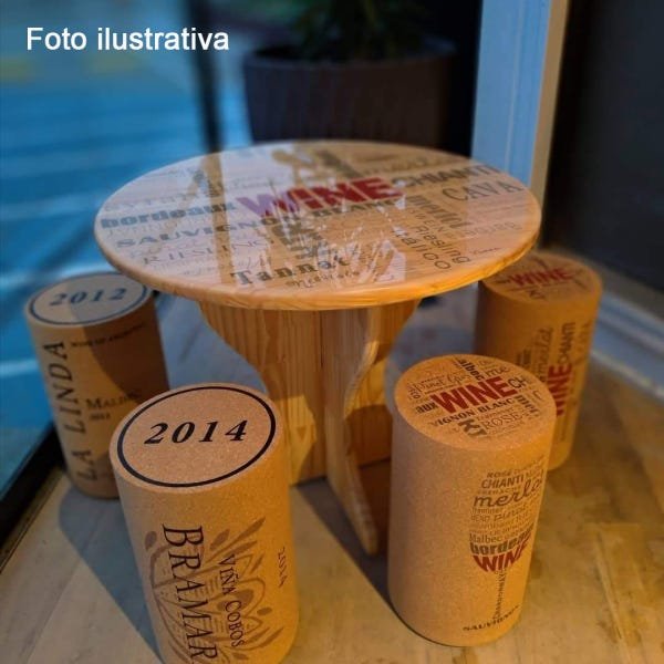 Banco Rolha de Vinho - Romanee - Altura 50cm | MadeiraMadeira