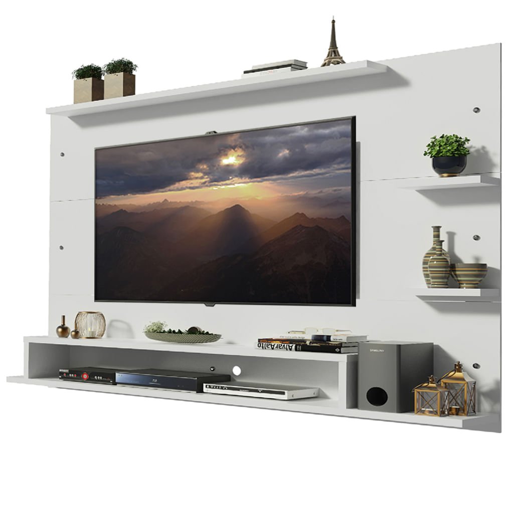 Painel para TV até 60 Polegadas Madesa Alfa Branco Cor:Branco ...