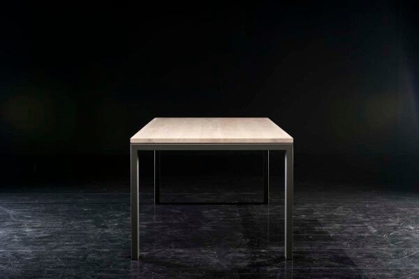 Mesa de Jantar Rustica em Madeira Maciça com Pés de Ferro Estilo ...