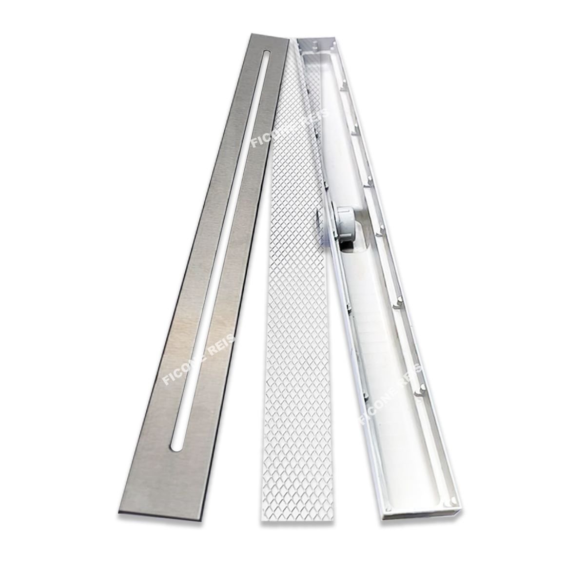 Ralo Linear Banheiro 5x70 Inox 304 Ciclope Caixa Sifonada Branca com ...