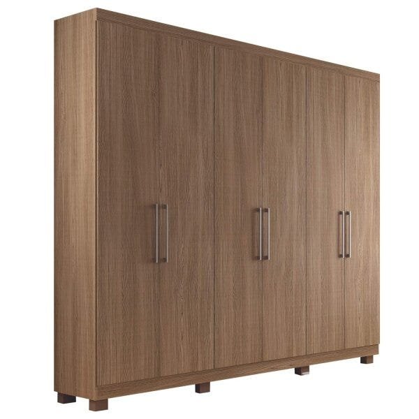 Guarda-Roupa Casal 6 Portas 3 Gavetas Paranoá Móveis Rimo | MadeiraMadeira