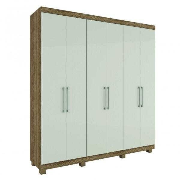 Guarda-Roupa Casal 6 Portas 3 Gavetas Paranoá Móveis Rimo | MadeiraMadeira