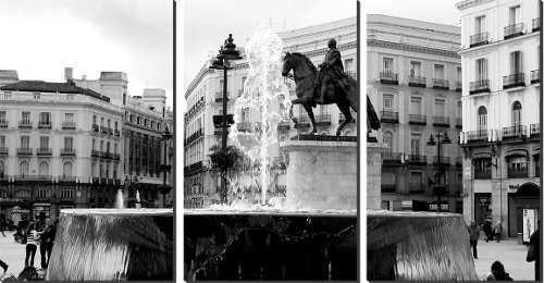 Quadro Decorativo Estatua De Cavalo Milão Preto E Branco | MadeiraMadeira