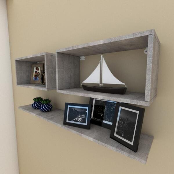 Kit Nichos Modernos rustico | MadeiraMadeira