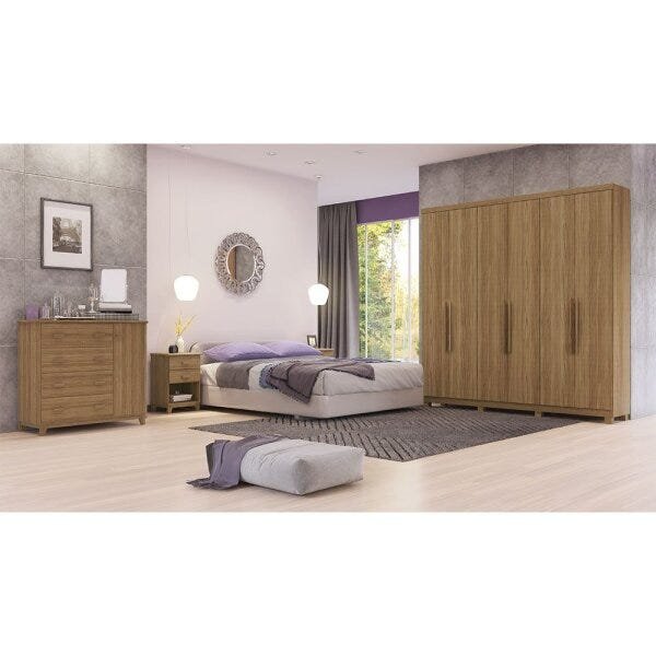 Guarda-Roupa Roupeiro 6 Portas Honduras - Rimo | MadeiraMadeira