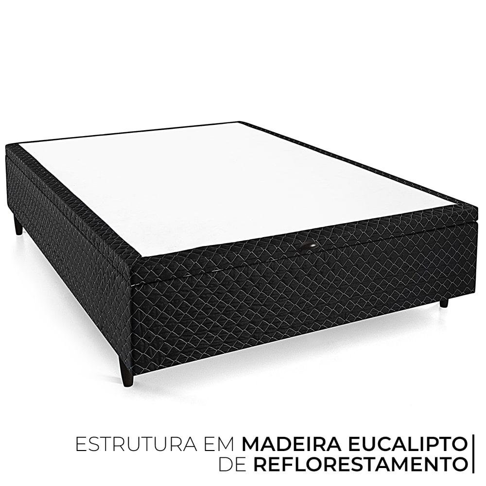Cama Box Baú Herval Casal Palermo, 74x138x188 cm, Molas Ensacadas ...