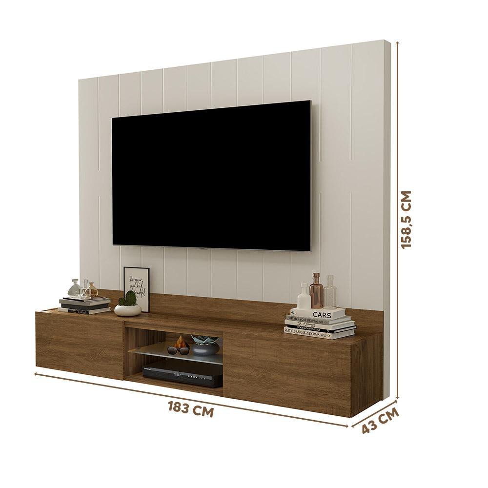 Painel Para TV 75 Polegadas Malbec Off White Conquest Luapa ...