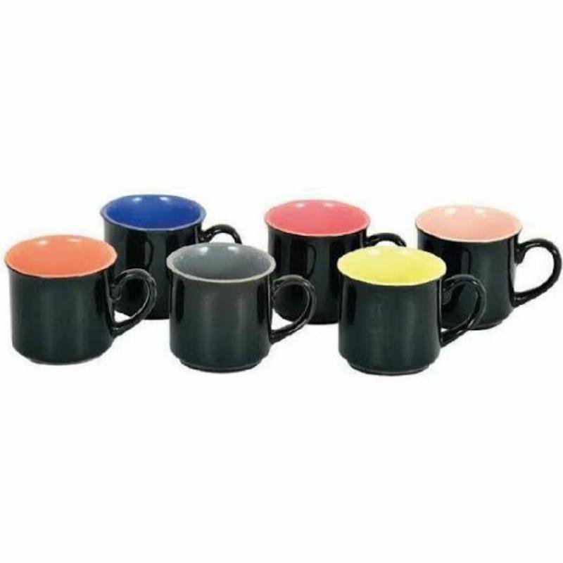 Mini Caneca Black Bicolor 06 Peças Mimo Style | MadeiraMadeira