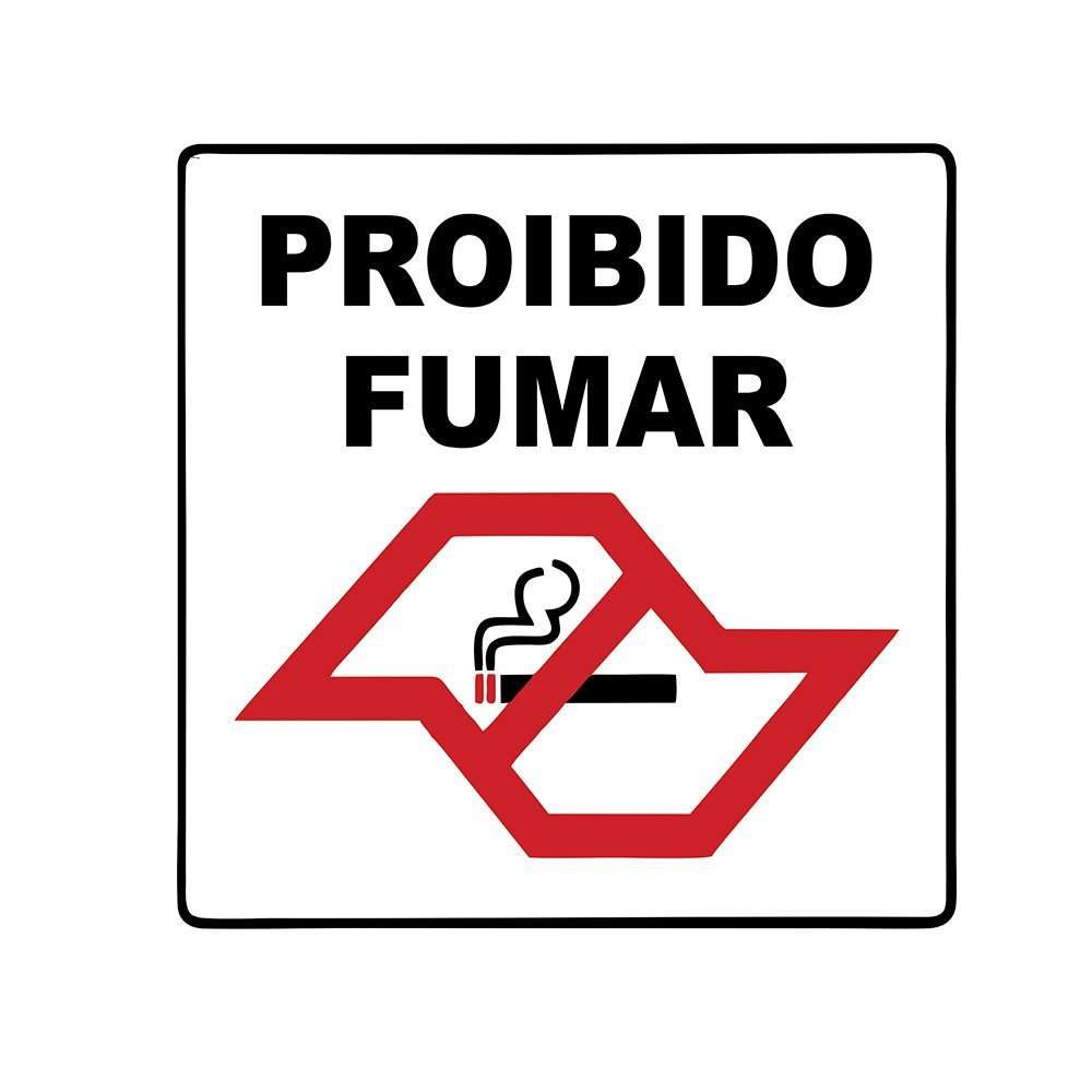 Placa Sinalização Aviso Proibido Fumar SP Lei Nº 13541 15x15cm TaColado ...