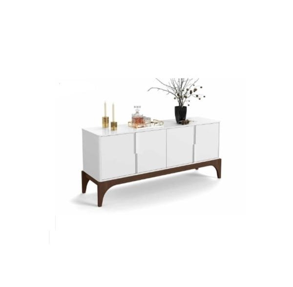 Buffet Amalfi Branco com Madero Noce | MadeiraMadeira