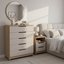 Conjunto Mesa de Cabeceira 45cm e Cômoda 5 Gavetas 90cm Barcelona ...