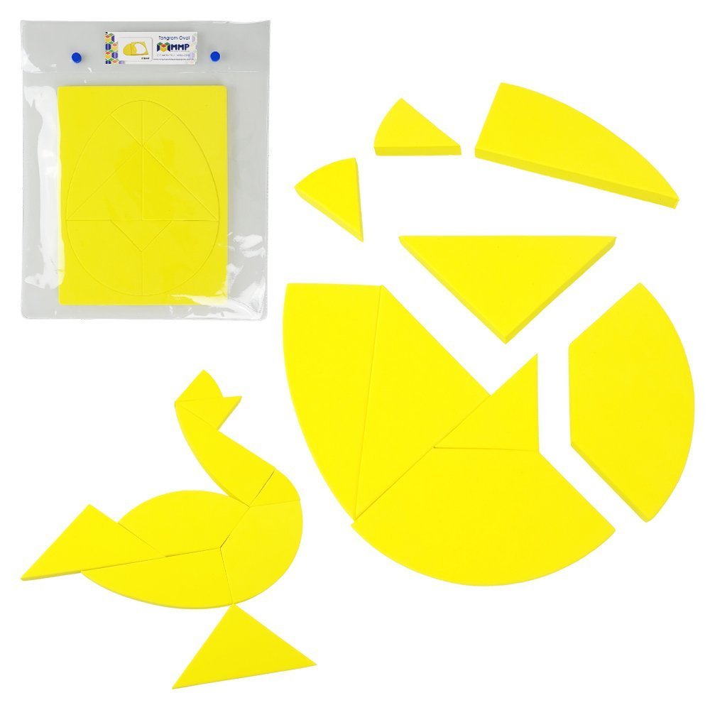 Tangram Oval Em EVA Material Pedagógico E Didático 10 Peças ...
