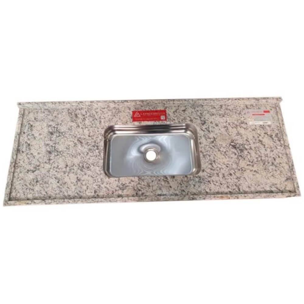 Pia de Granito Bege Arabesco 2,00 Metros - LA | MadeiraMadeira