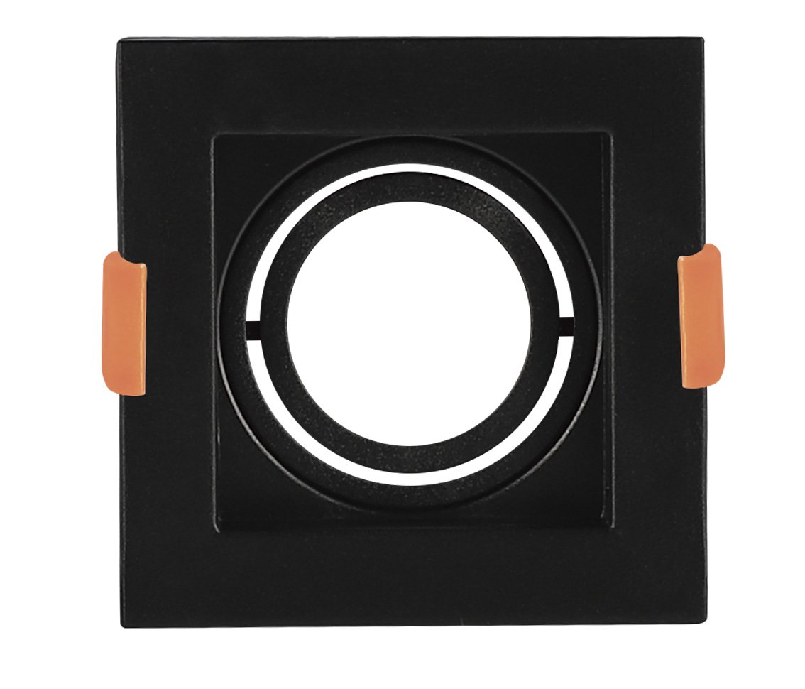 Spot dicroica mr16 de embutir recuado Quadrado LED 7w Dimerizavel - Preto - 3000K | MadeiraMadeira