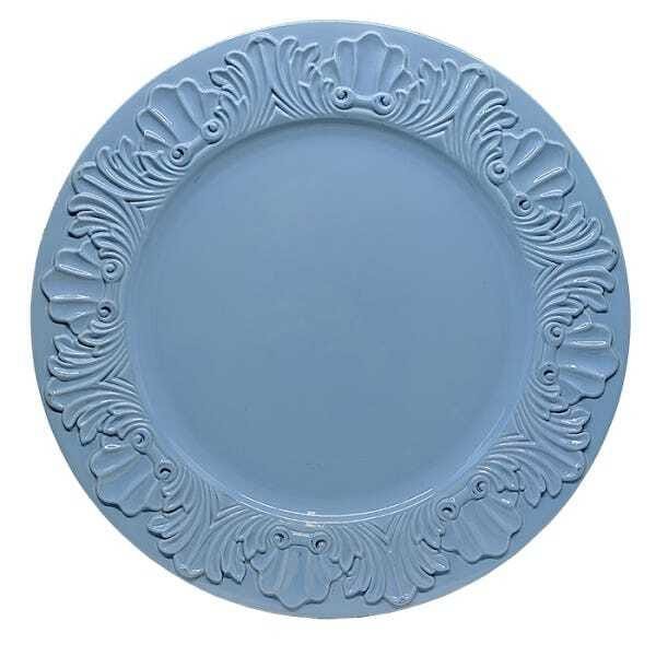 Conjunto 8 Sousplat Valence Flower Azul 36cm | MadeiraMadeira