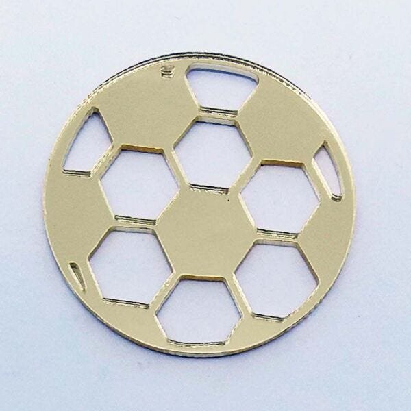 Kit 50 Aplique bola de futebol Acrilico espelhado AP232 - Acrílico ...