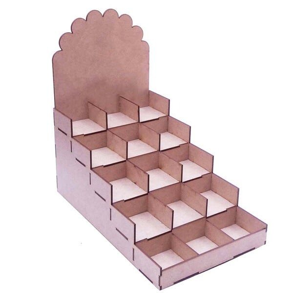 Kit com 45 Display mdf expositor 15 e 8 lugar brownie palha ...