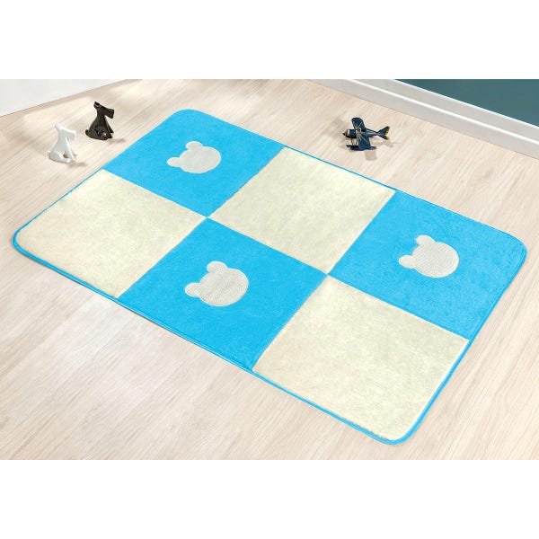 Tapete Infantil de Pelúcia Menino 1,20M x 74cm Antiderrapante ...