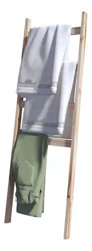 Porta Toalha Madeira Natural Parede Organiza Toalhas Roupas Technox Marron | MadeiraMadeira