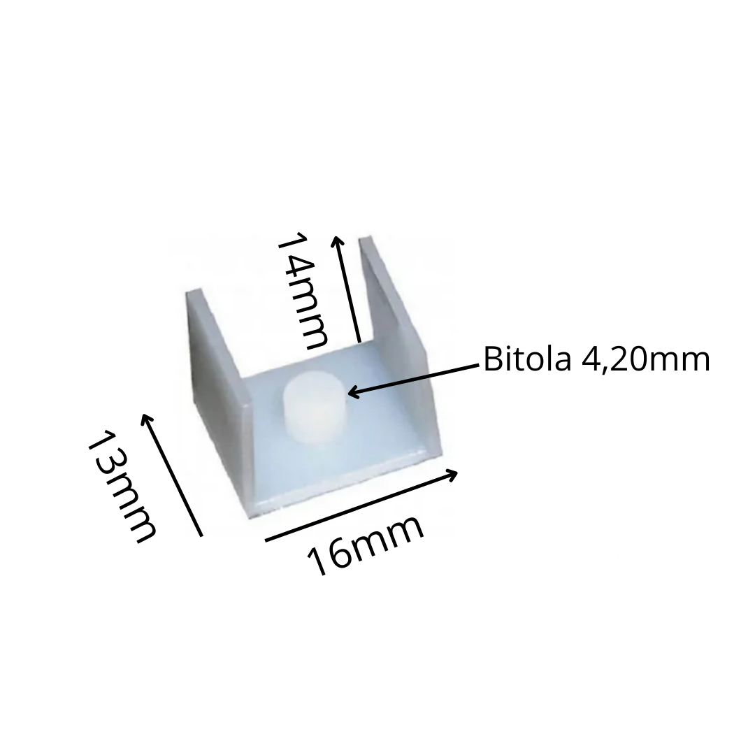 GUIA BOX ACRILICO ABRIGO PIA NYLON TIPO U KIT 10 UN | MadeiraMadeira
