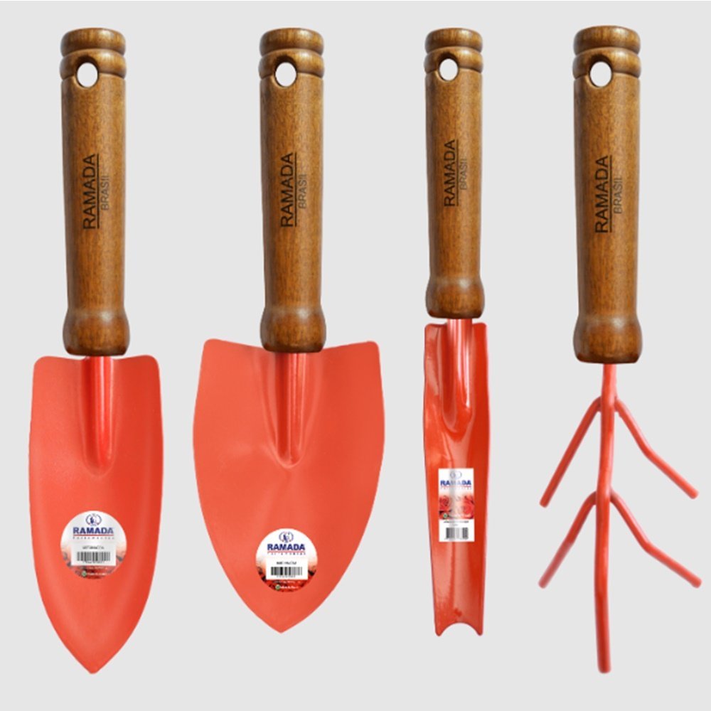 Kit de Jardinagem Com 4 Peças Ramada Ideal para Jardins e Hortas ...