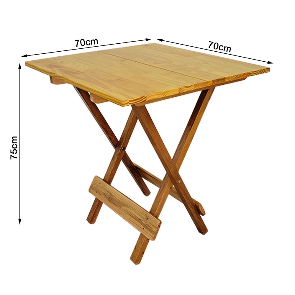 Kit 5 Jogos de Mesa com 4 Cadeiras de Madeira Dobravel 70x70 Ideal para Bar e Restaurante - Mel ...