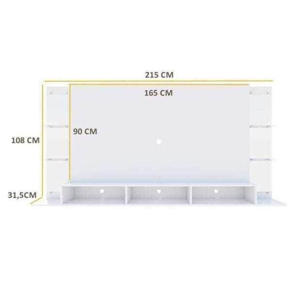 Painel para Tv Até 65 Polegadas com Espelho Nairóbi Plus Multimóveis ...