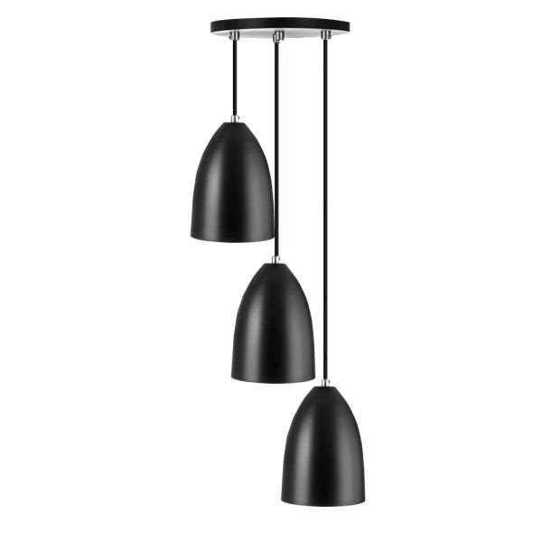 Pendente Cone Bala Sadan Aluminio Triplo Preto | MadeiraMadeira Pendente Cone Bala Sadan Aluminio Triplo Preto | MadeiraMadeira