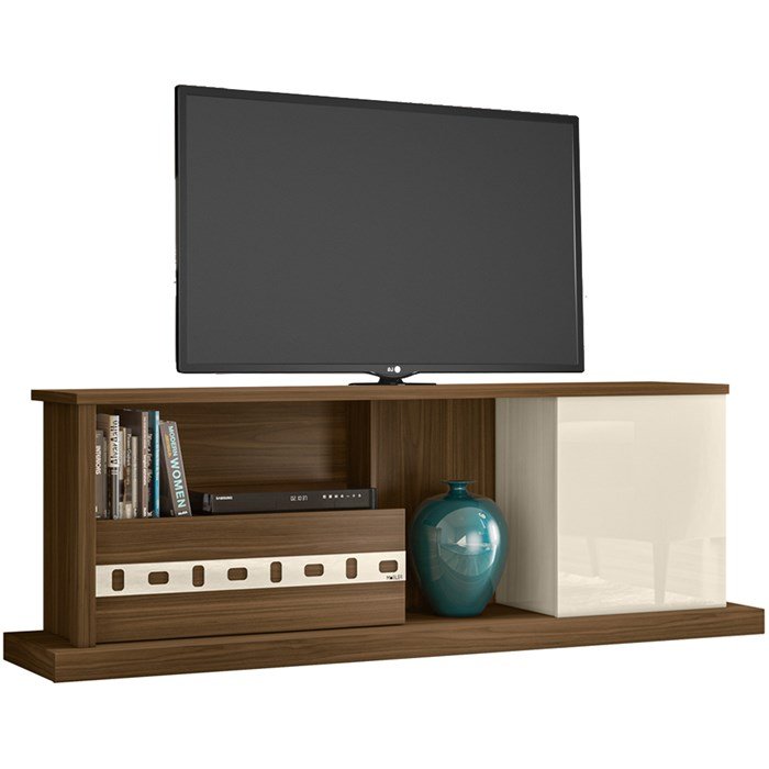 Rack para TV 55 Polegadas 1005104 Carvalho Nobre Off White MBL ...