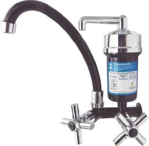 Torneira Com Filtro Future Abs Móvel Reto Preta E Cr 1/4 C50 ...