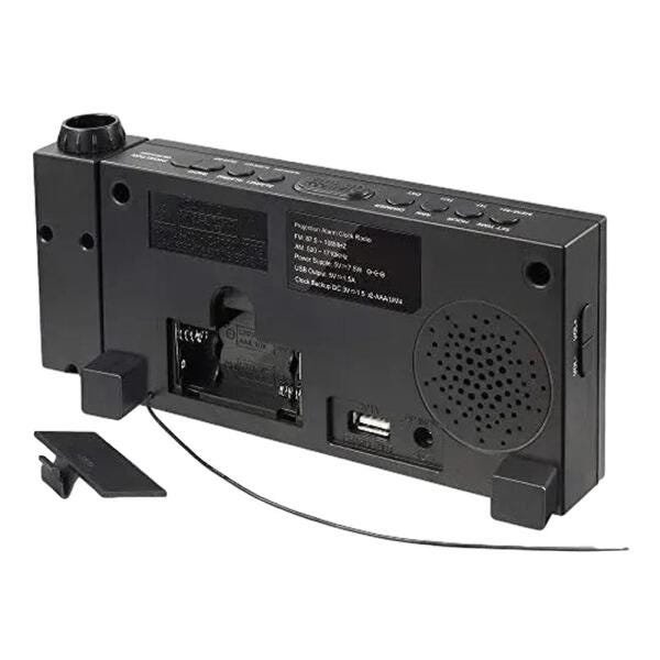 Rádio Relógio Mesqool Am FM Vibrante com Projeção de Tempo | MadeiraMadeira