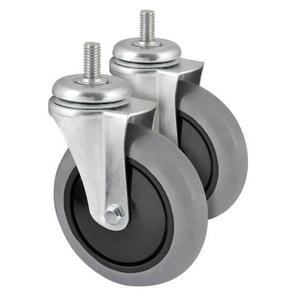 Kit Rodízio Industrial CI100 Pino Rosca Rolamento | MadeiraMadeira