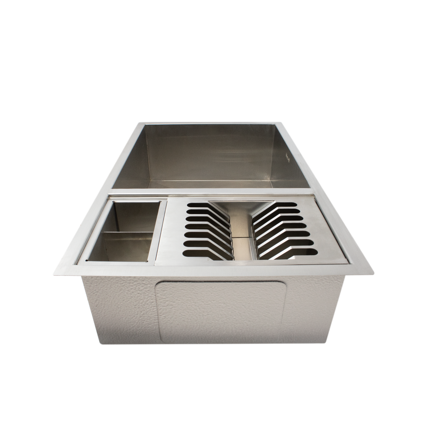 Cuba Pia de Cozinha Dupla Com Canal Organizador Inox Lux 690 69X40 Aço ...