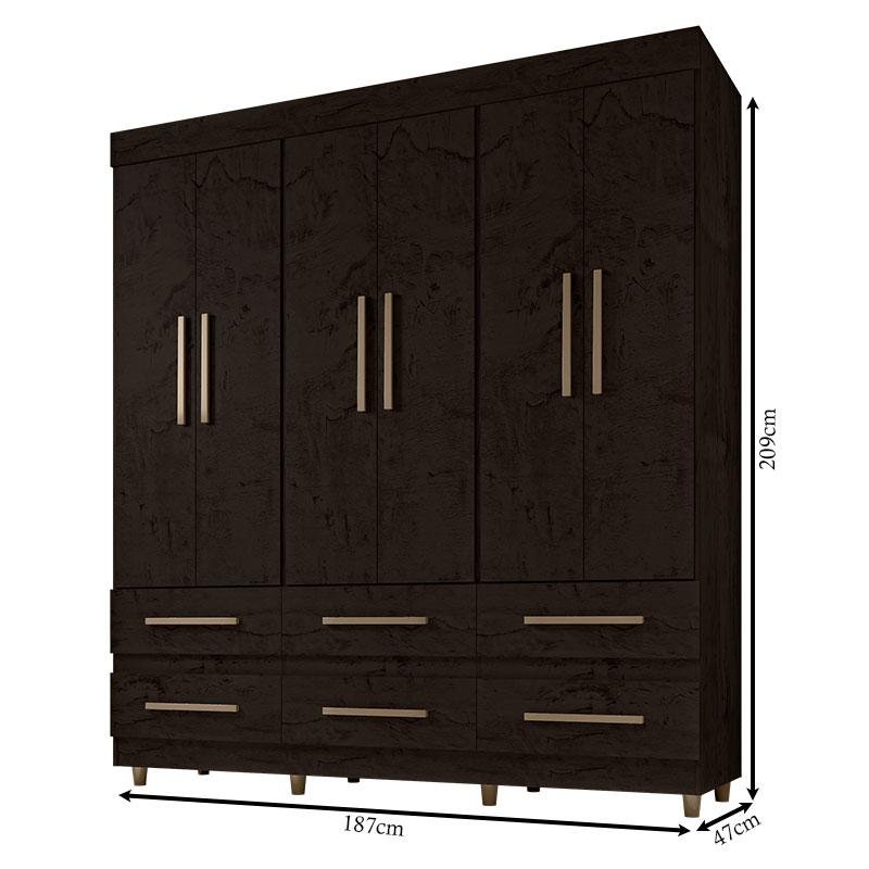 Guarda Roupa Casal 66020 Café - Araplac | MadeiraMadeira