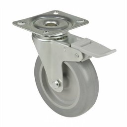 Rodízio Industrial CI100 PU com Trava | MadeiraMadeira