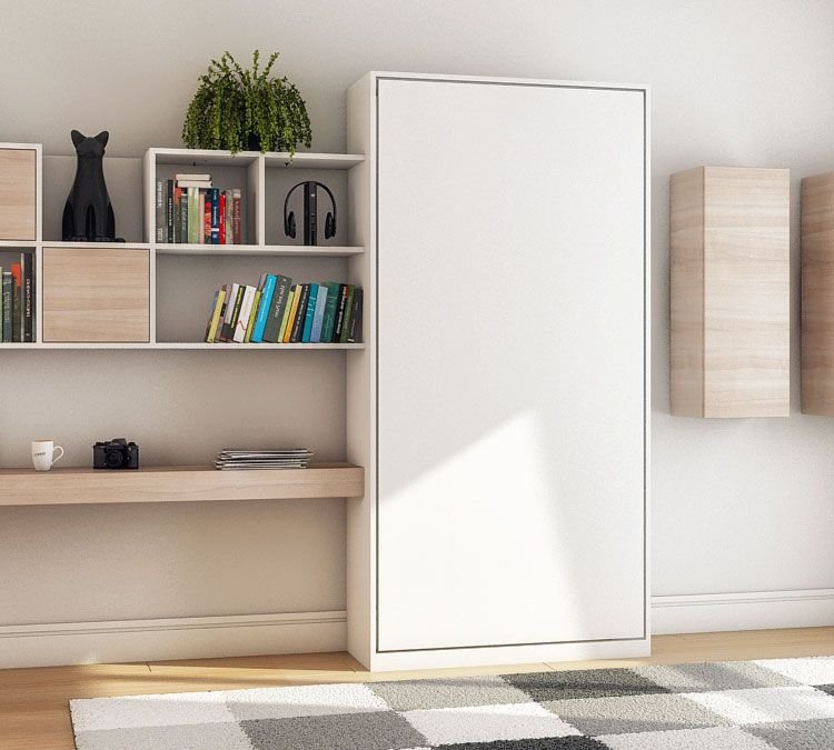 Cama Retrátil Embutida Solteiro Vertical - Preto | MadeiraMadeira