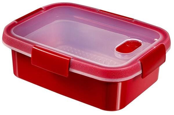 Pote Retangular 1L Com Valvula Para Micro-Ondas Curver | MadeiraMadeira