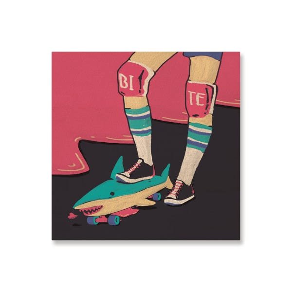 Quadro de Madeira - Shark Bite | MadeiraMadeira