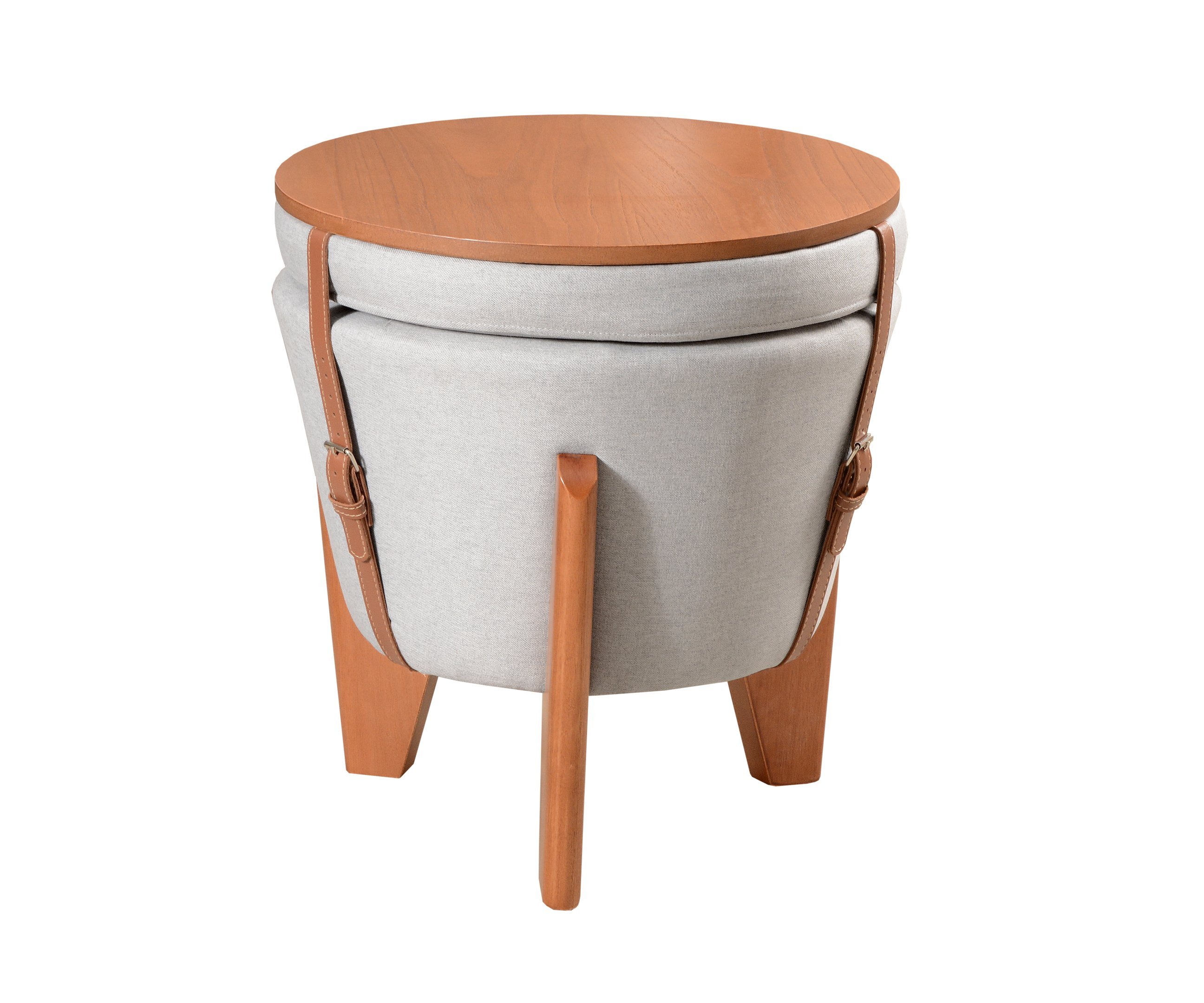 Puff Flex Zeus Linho Prata My House | MadeiraMadeira