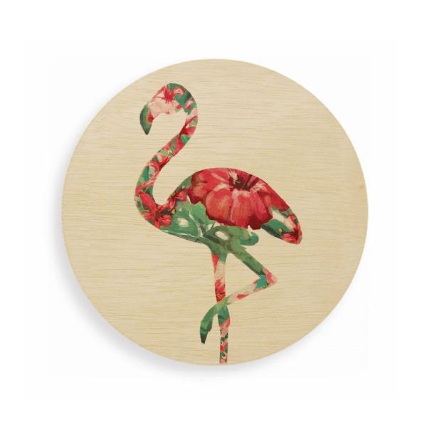 Quadro de Madeira - Flamingo Tropical | MadeiraMadeira